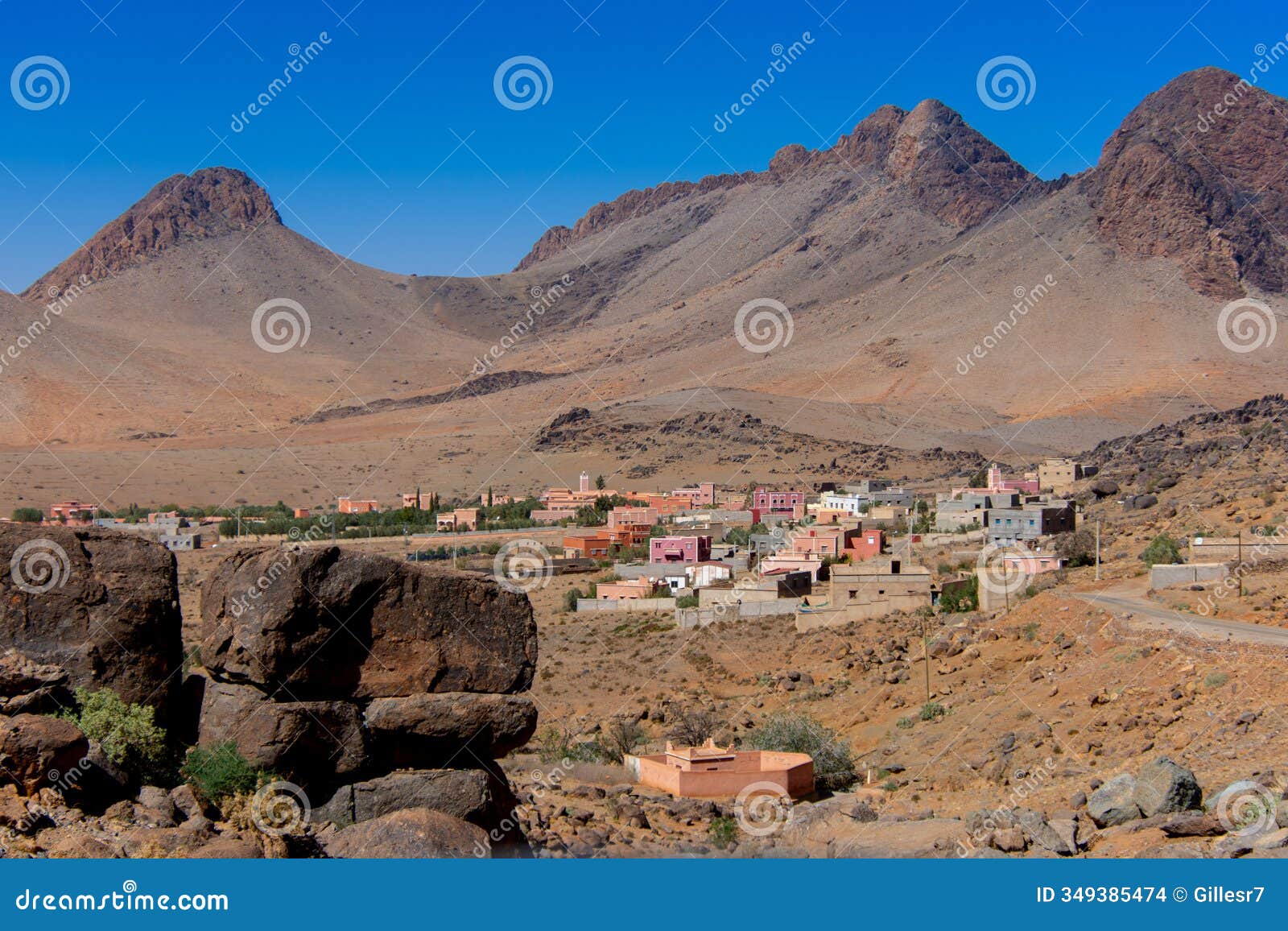Rural and Mountainous Landscape in Morocco Stock Photo - Image of ...