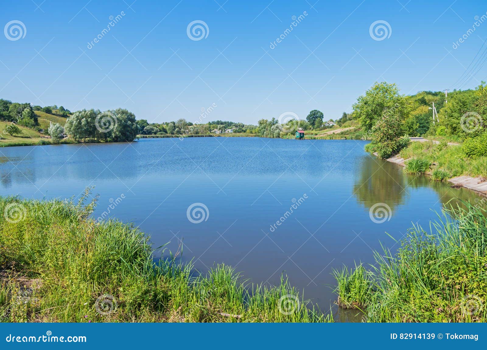 Rural pond stock image. Image of outdoors, august, landscape - 82914139