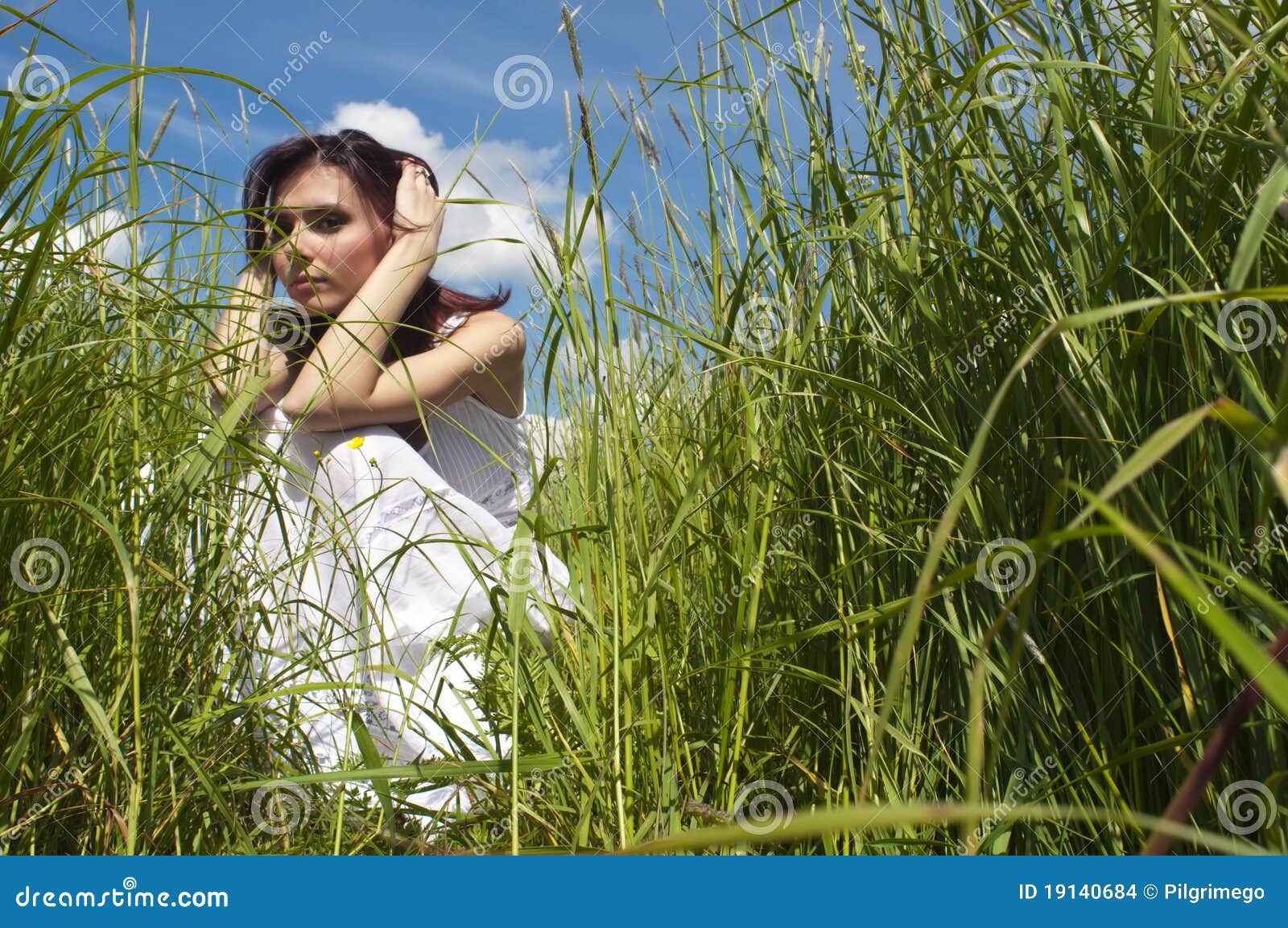 Rural portrait stock photo. Image of dress, green, posing - 19140684