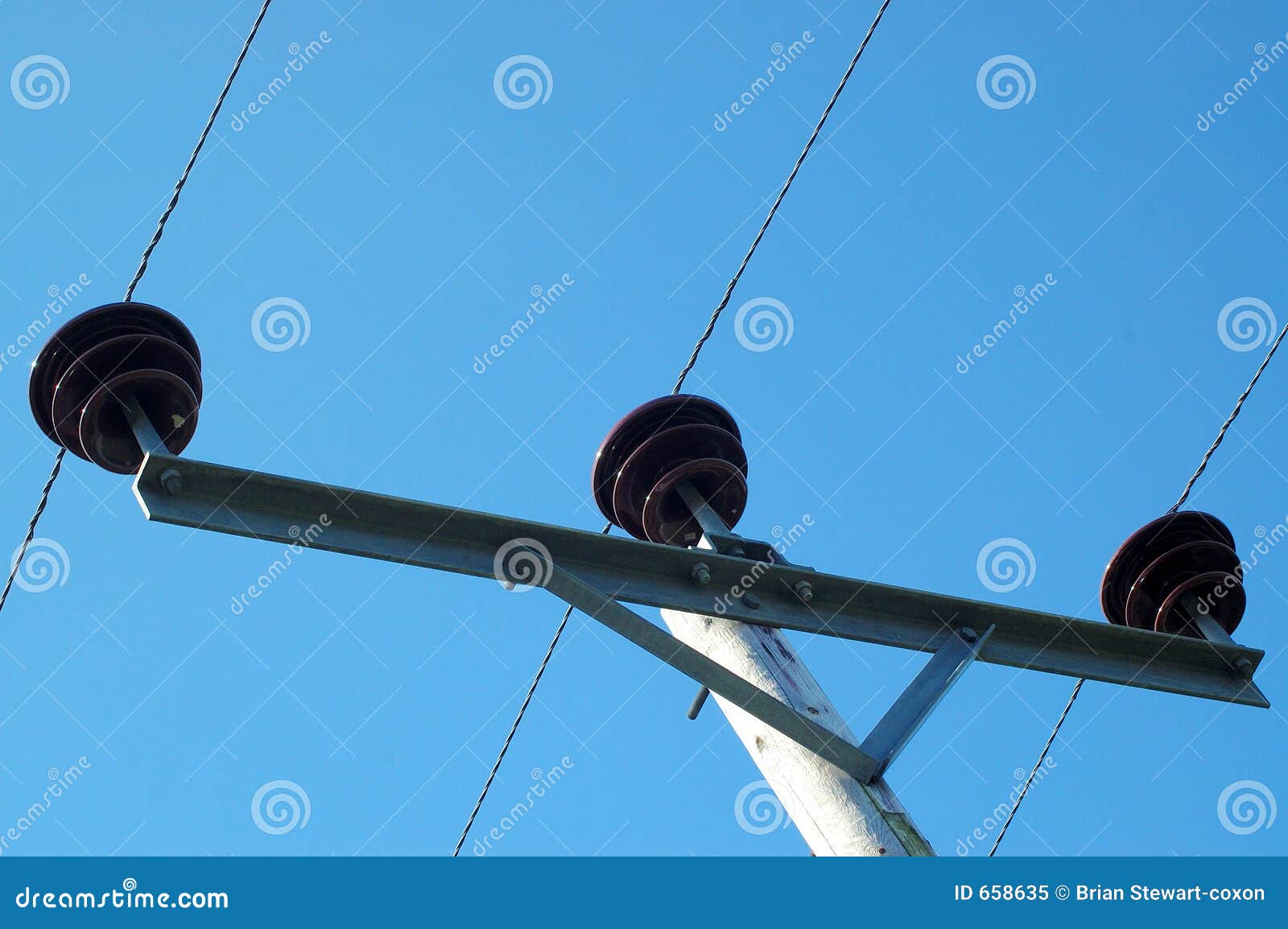 Rural Power Lines stock image. Image of aberdeenshire, insulator - 658635