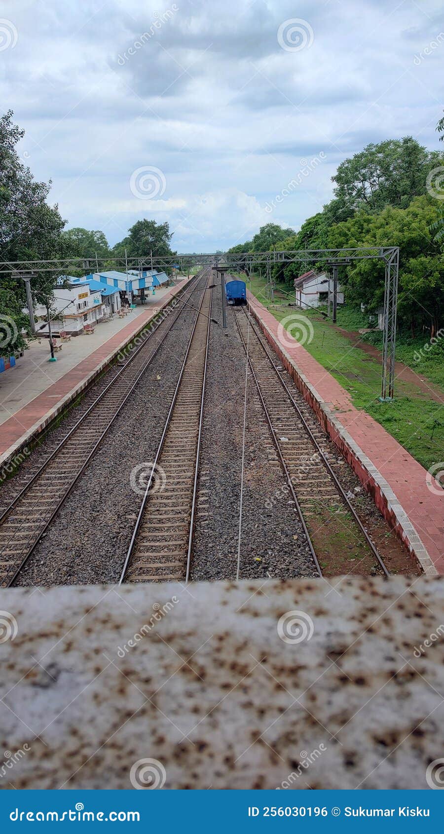 Rural Railstation in India stock photo. Image of road - 256030196