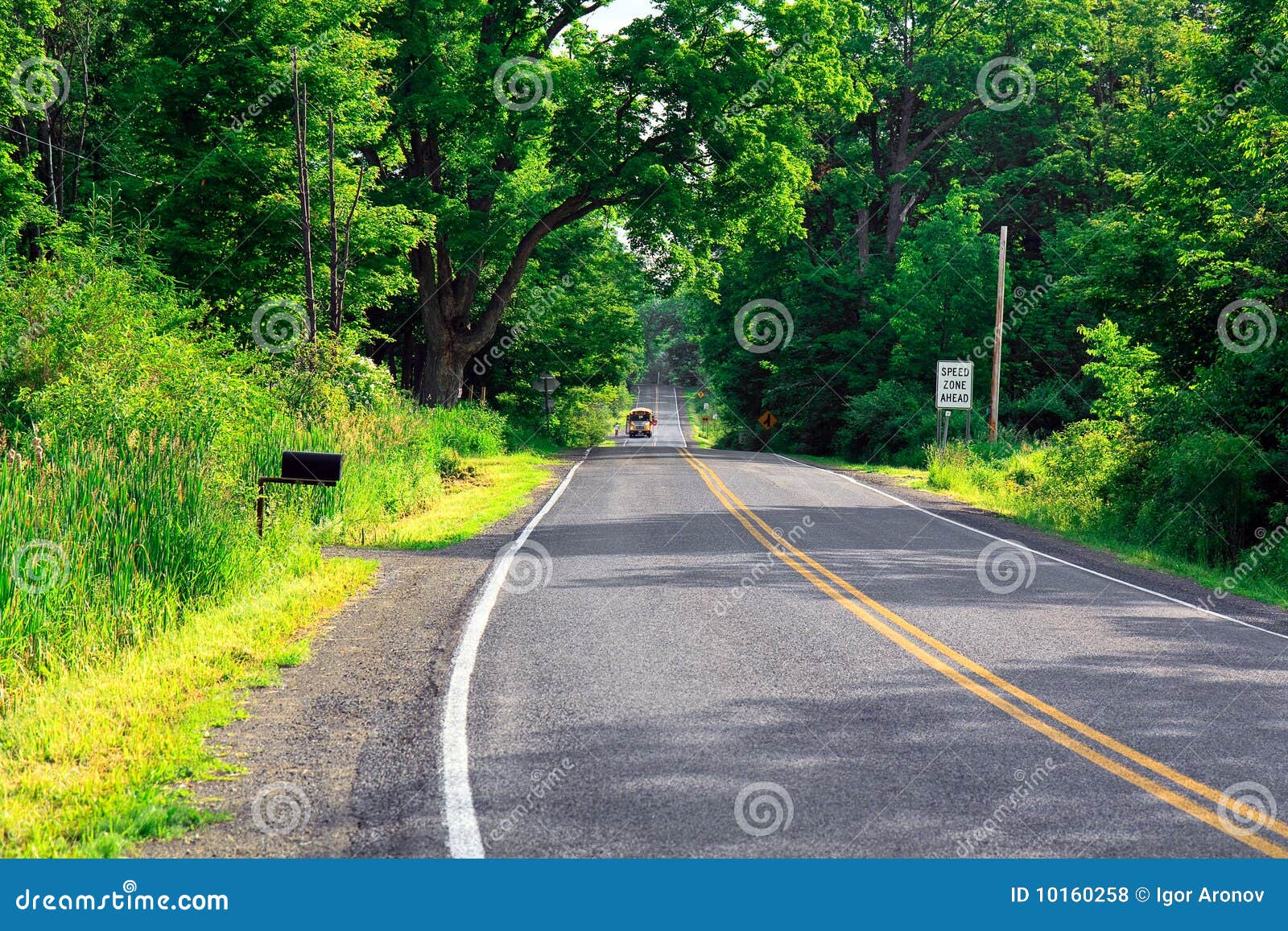 Rural road stock photo. Image of school, lane, zone, asphalt - 10160258
