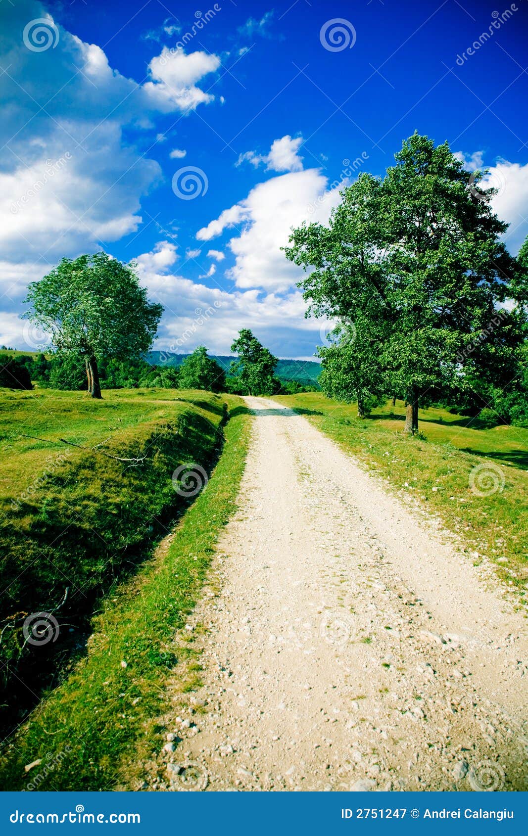 Rural road stock image. Image of clouds, dirt, cloud, green - 2751247
