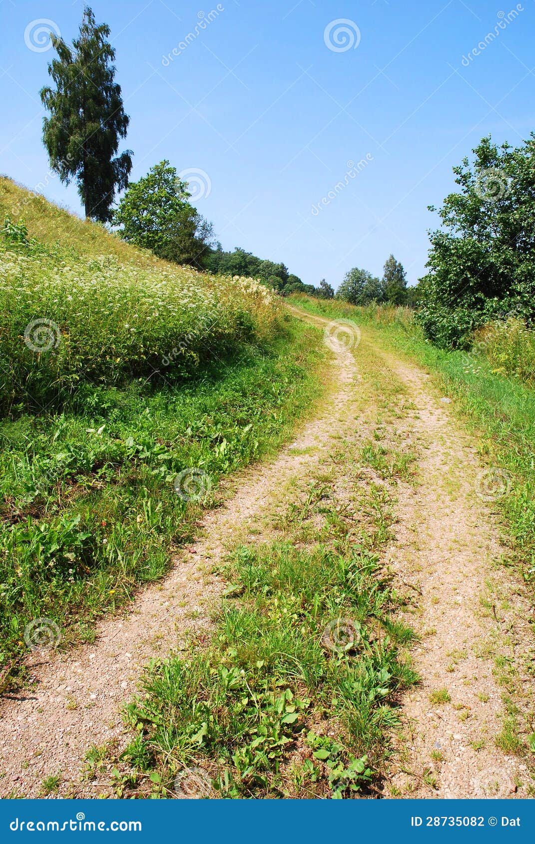 Rural road stock photo. Image of hiking, green, hill - 28735082