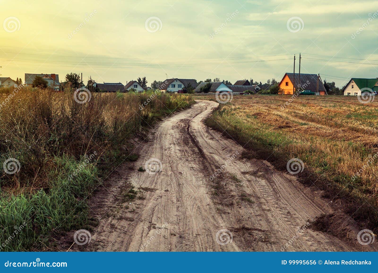 Rural Road through the Belarus Countryside in Summer Stock Photo ...