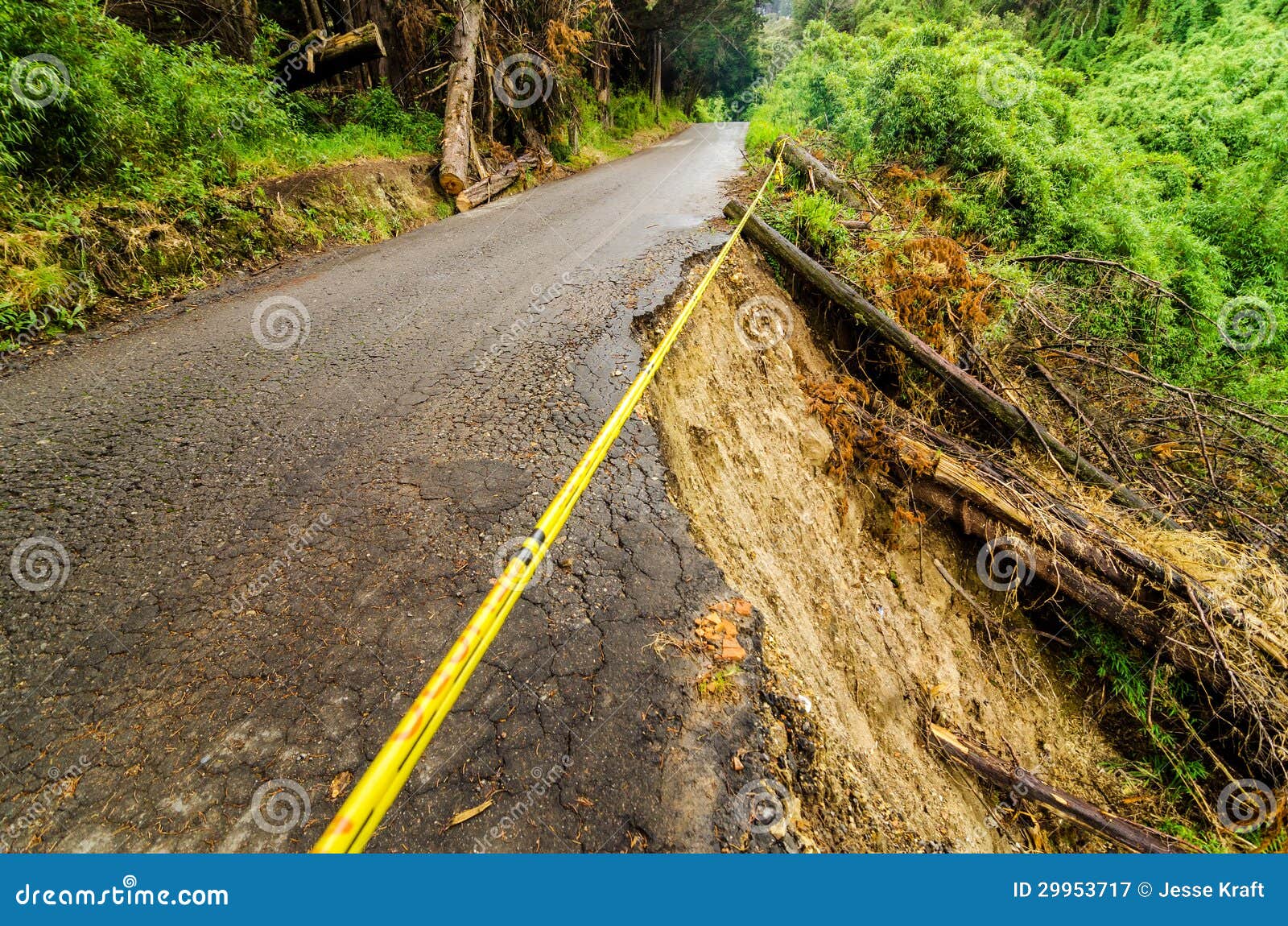 Collapsed Road stock image. Image of breaing, lane, repairing - 29953717