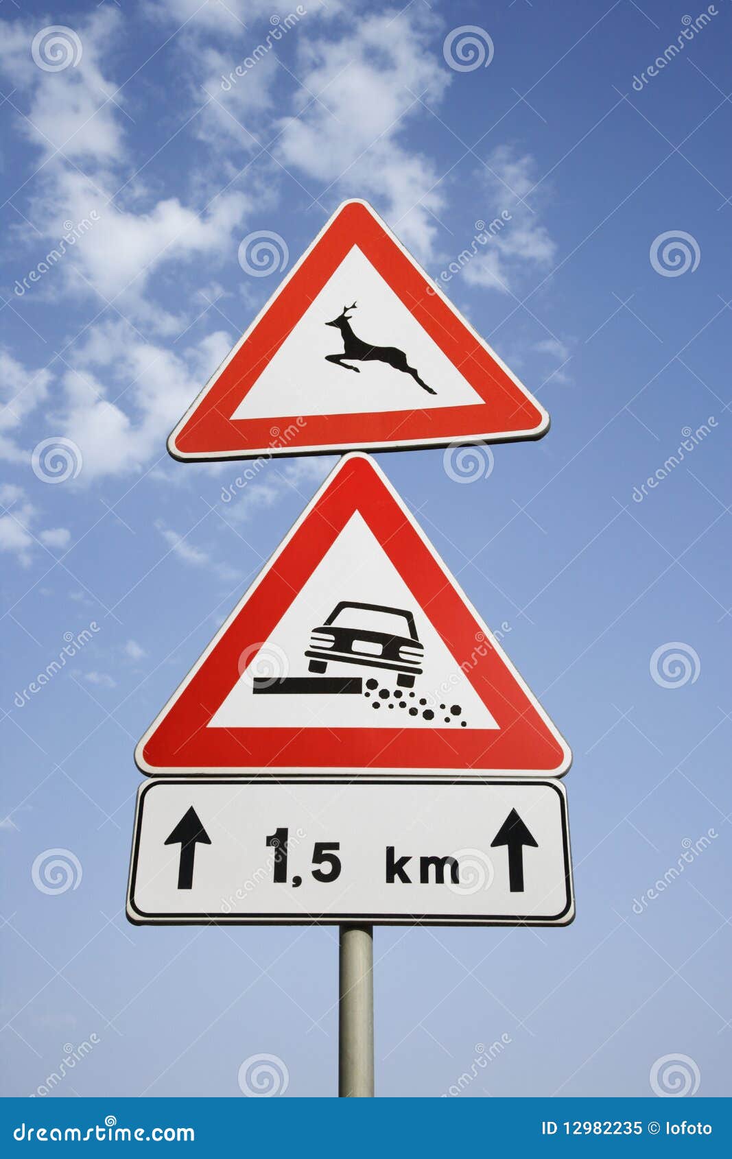 Rural Road Signs in Europe stock image. Image of conditions - 12982235