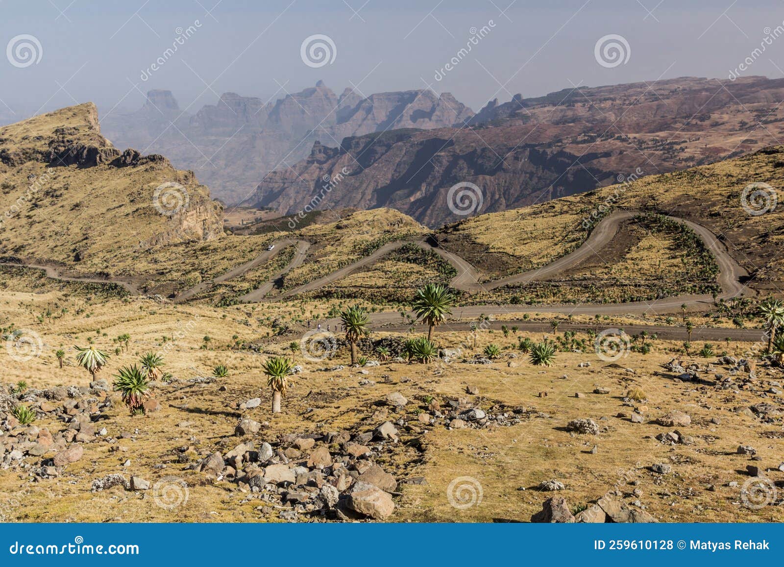 Rural Road in Simien Mountains, Ethiop Stock Photo - Image of ...