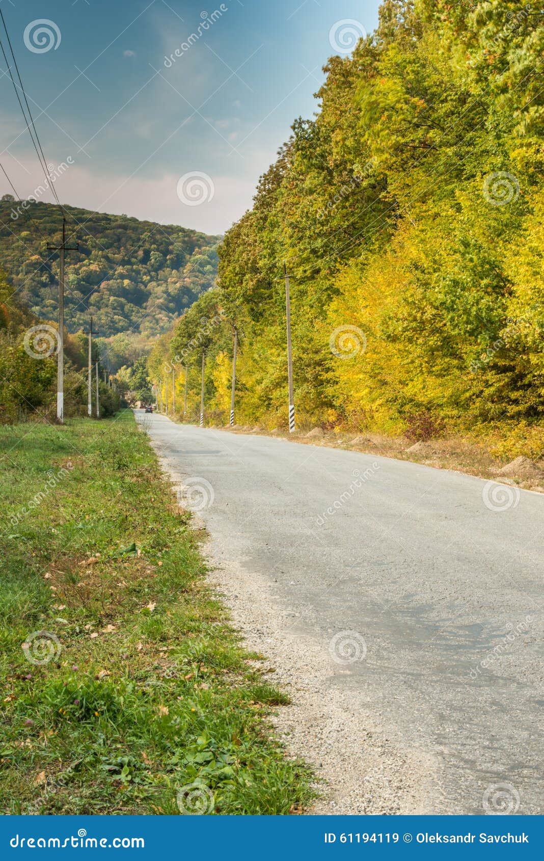 Rural road stock image. Image of countryside, clouds - 61194119