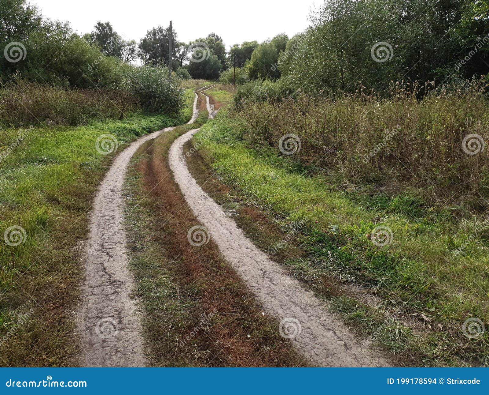 Rural Road. Rural Village Landscape Stock Photo - Image of scene ...