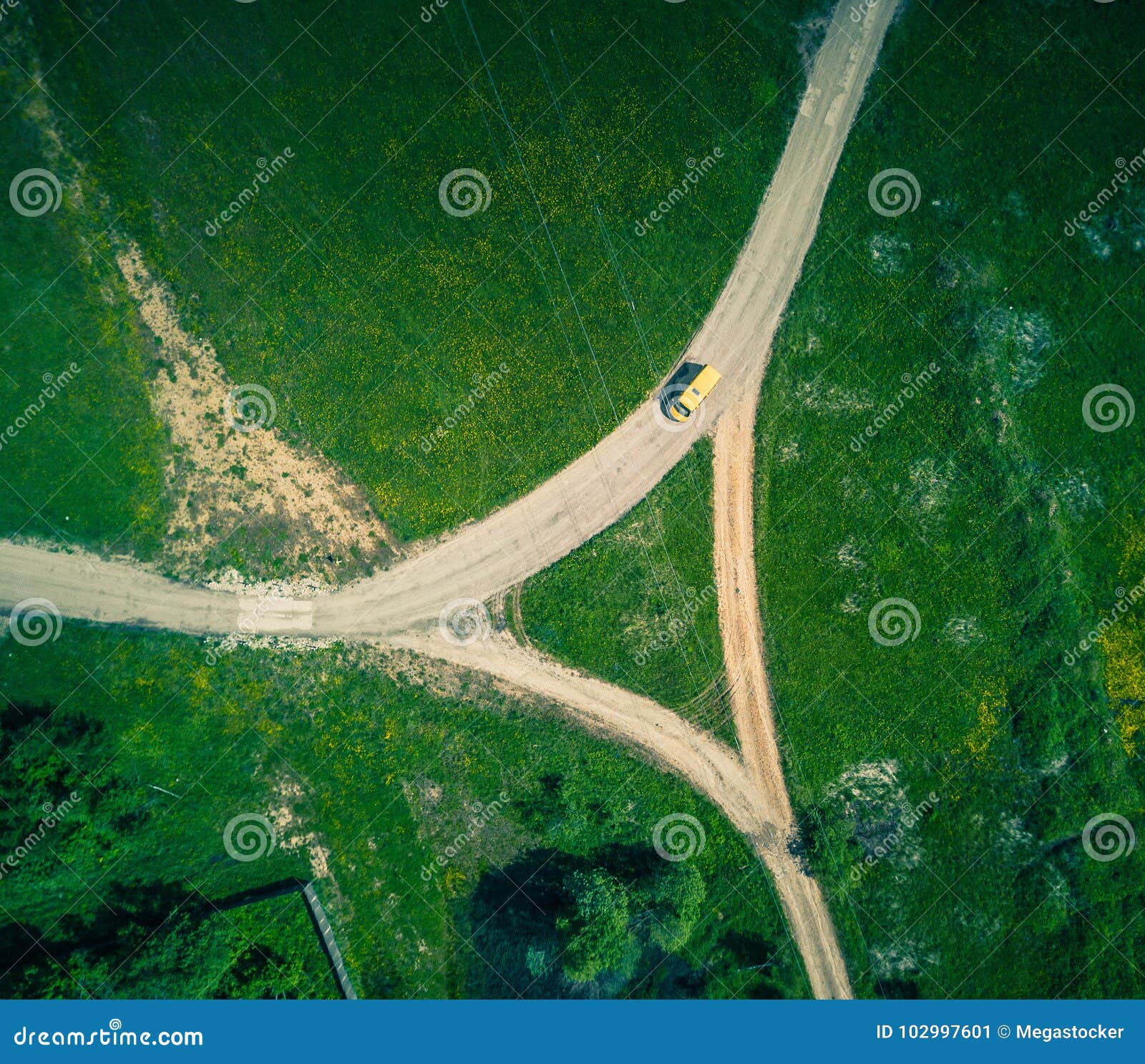 Rural Roads from a Bird-eye View Stock Image - Image of aerial, nature ...