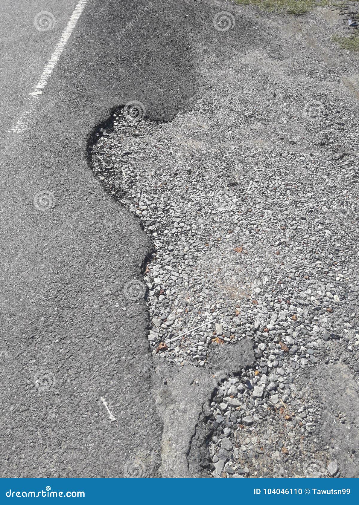 The Rural Roads Deteriorate. Stock Photo - Image of transport, surface ...