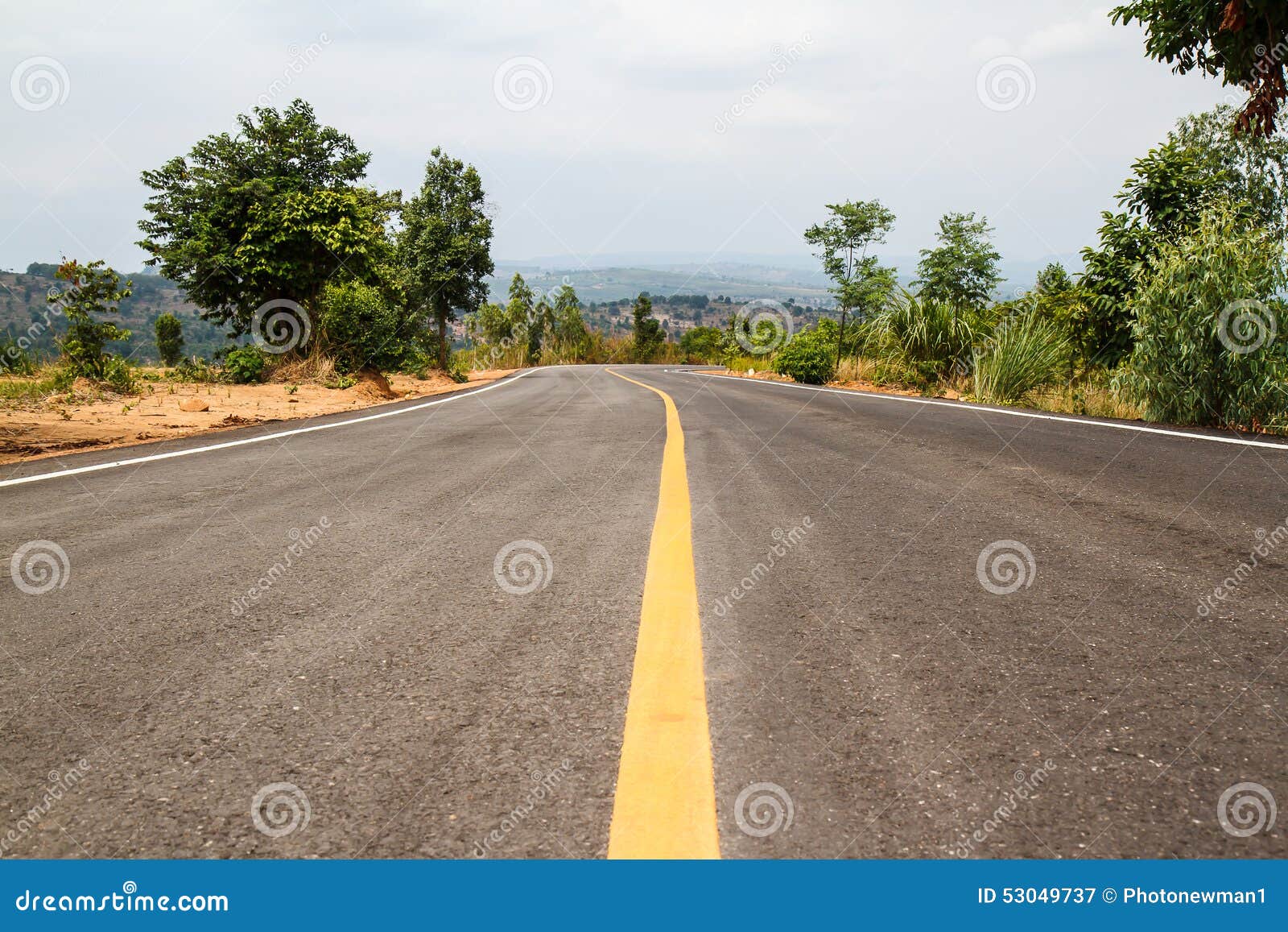 Rural roads stock image. Image of grass, thailand, asphalt - 53049737