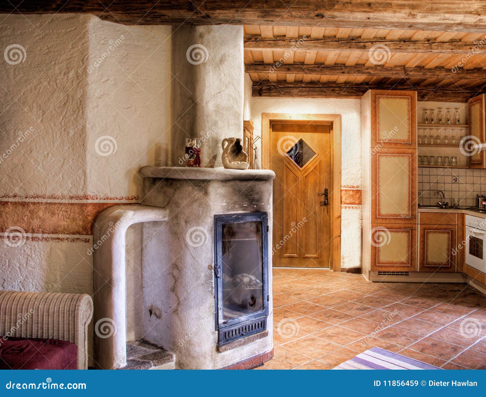 Rural Room with Chimney stock image. Image of home, house - 11856459