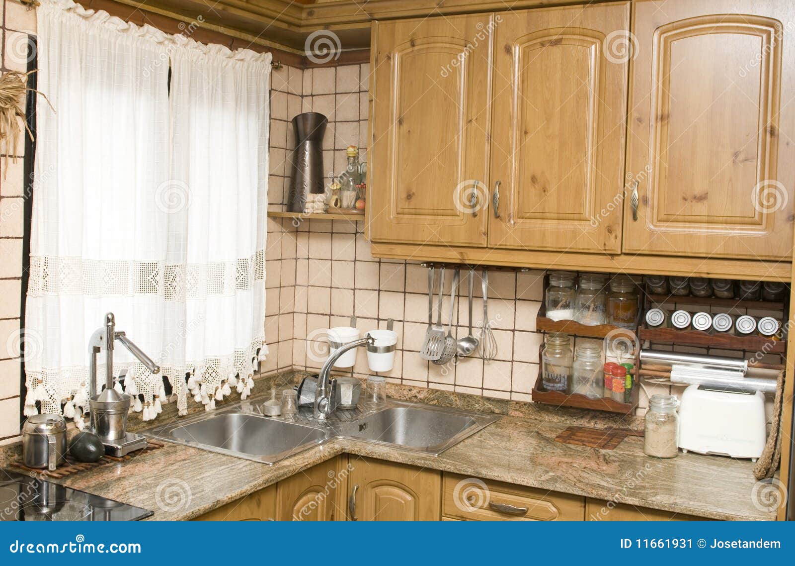 Rural or rustic kitchen stock image. Image of kettle - 11661931