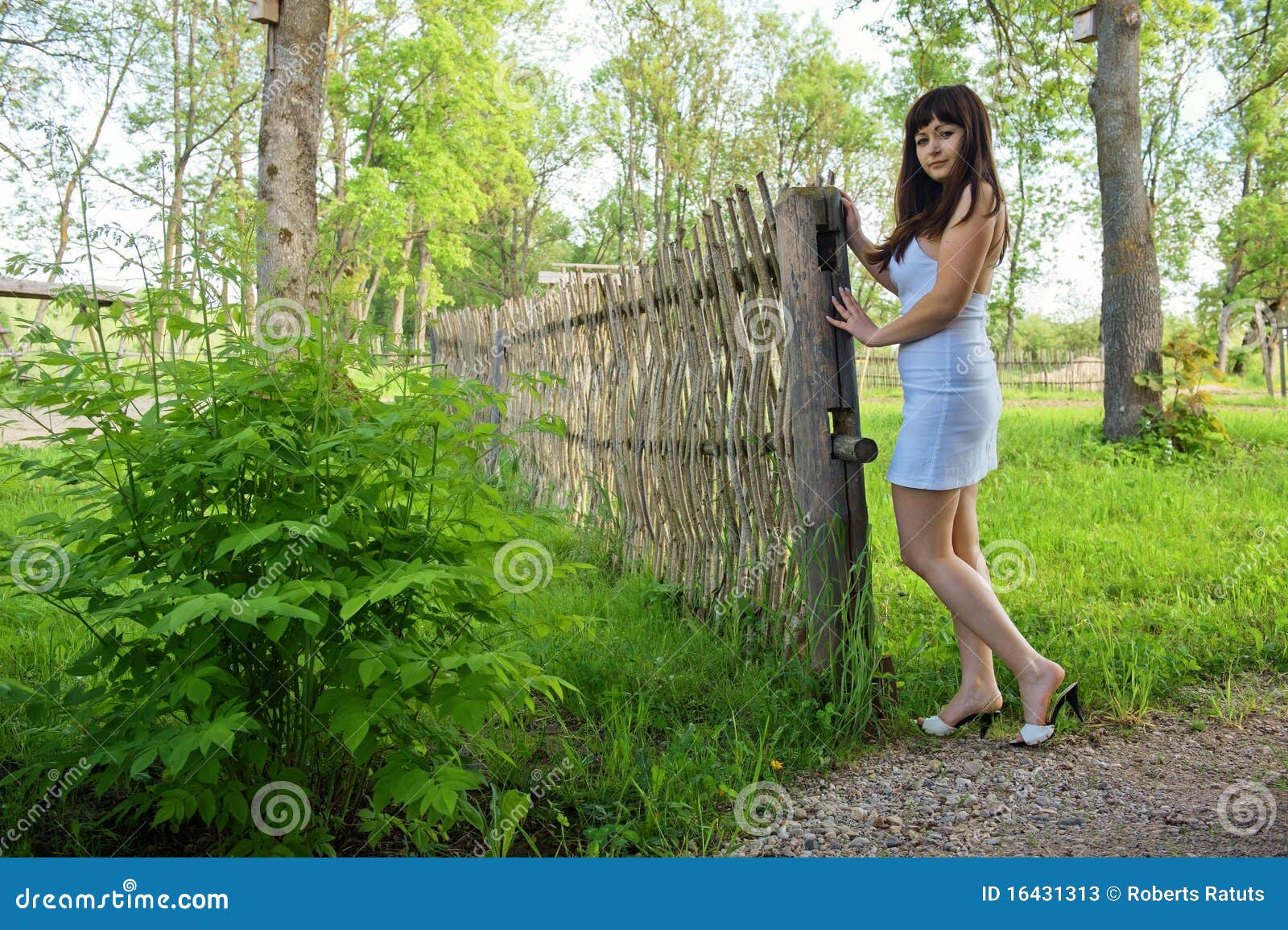 Rural Scene with Beauty Girl. Stock Image - Image of lifestyle, blue ...