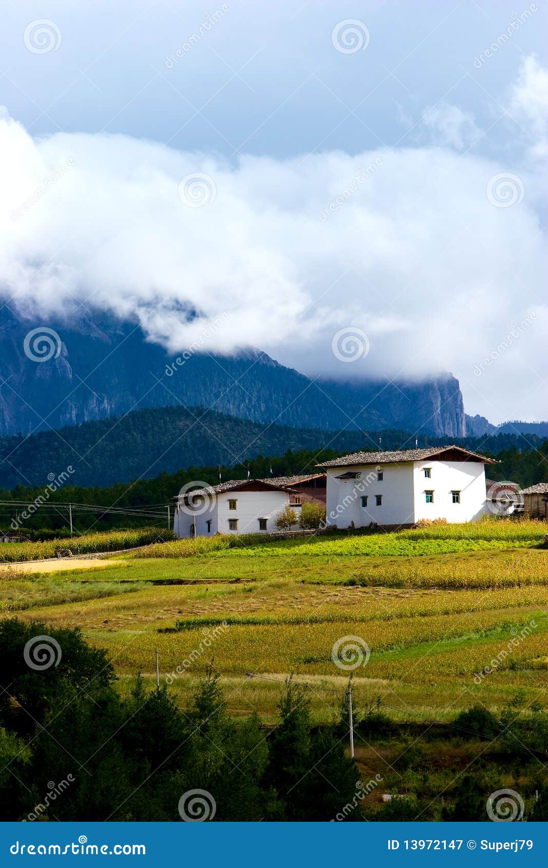 Rural scenery stock image. Image of clouds, china, environmental - 13972147