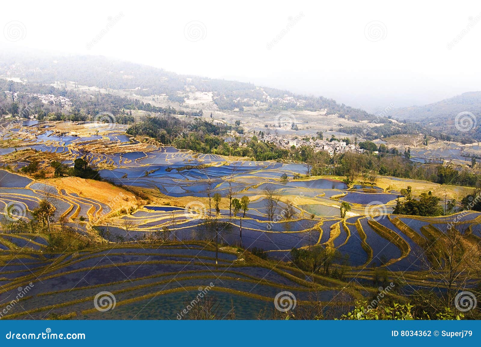 Rural scenery stock photo. Image of village, admire, terraced - 8034362