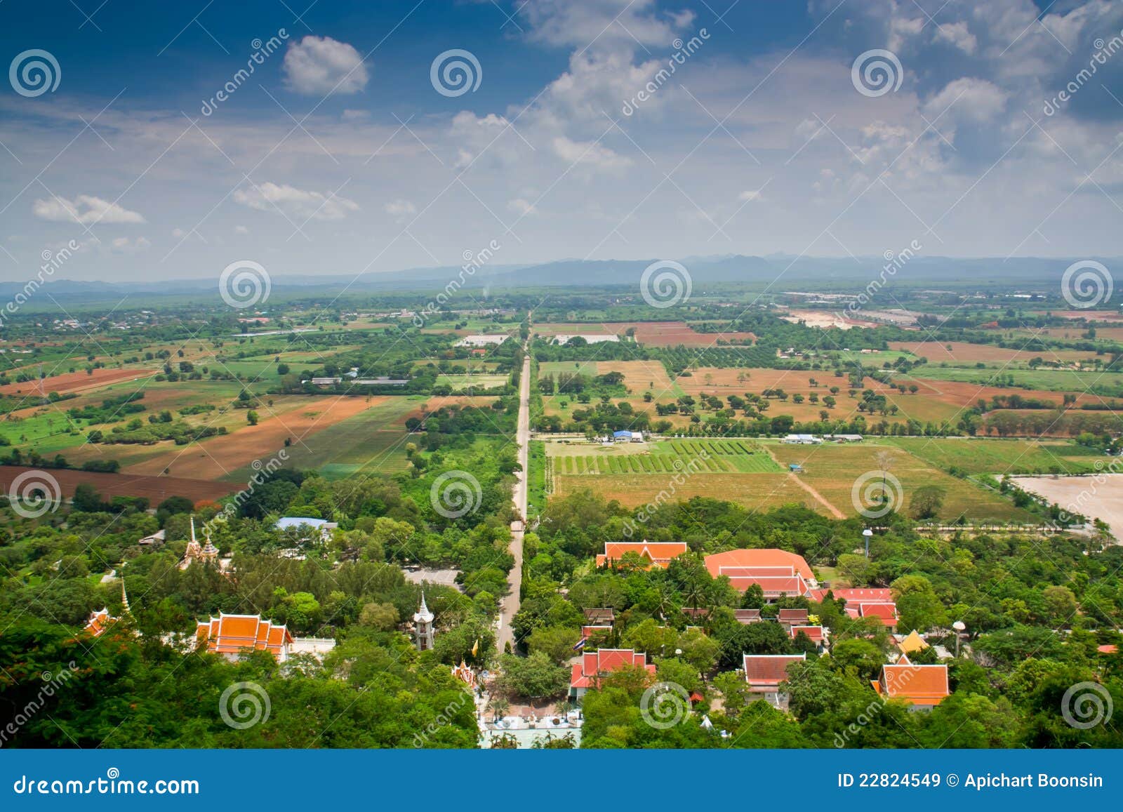 Rural Scenery when Viewed from a High Angle Stock Image - Image of ...
