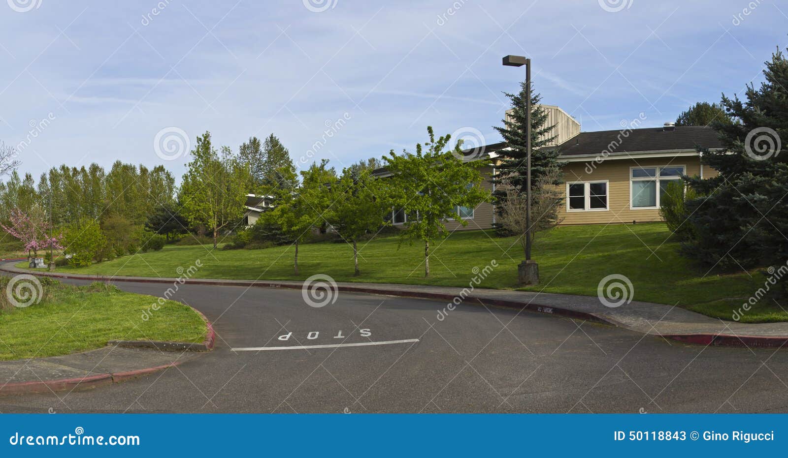 Rural School District Oregon. Stock Image - Image of line, stop: 50118843