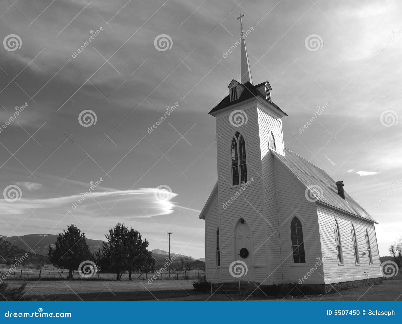 Rural small town church stock photo. Image of hope, steeple - 5507450