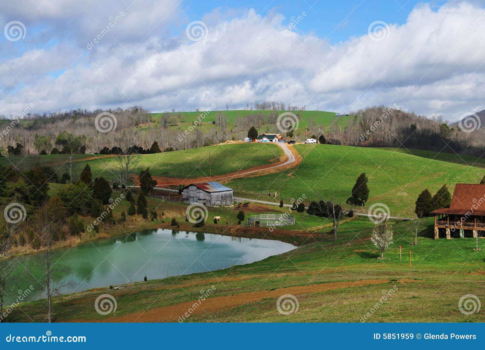 Rural Smoky Mountain View stock image. Image of barn, mountains - 5851959