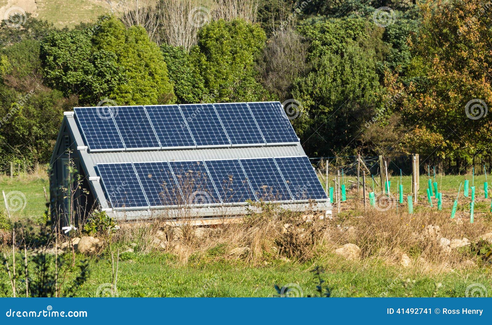 Rural Solar Panels stock image. Image of ecology, ecological - 41492741