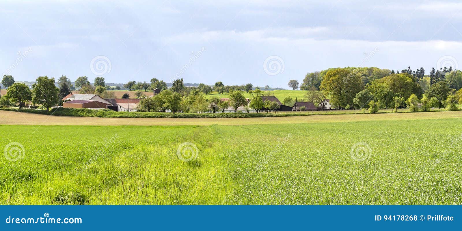 Rural springtime scenery stock photo. Image of germany - 94178268