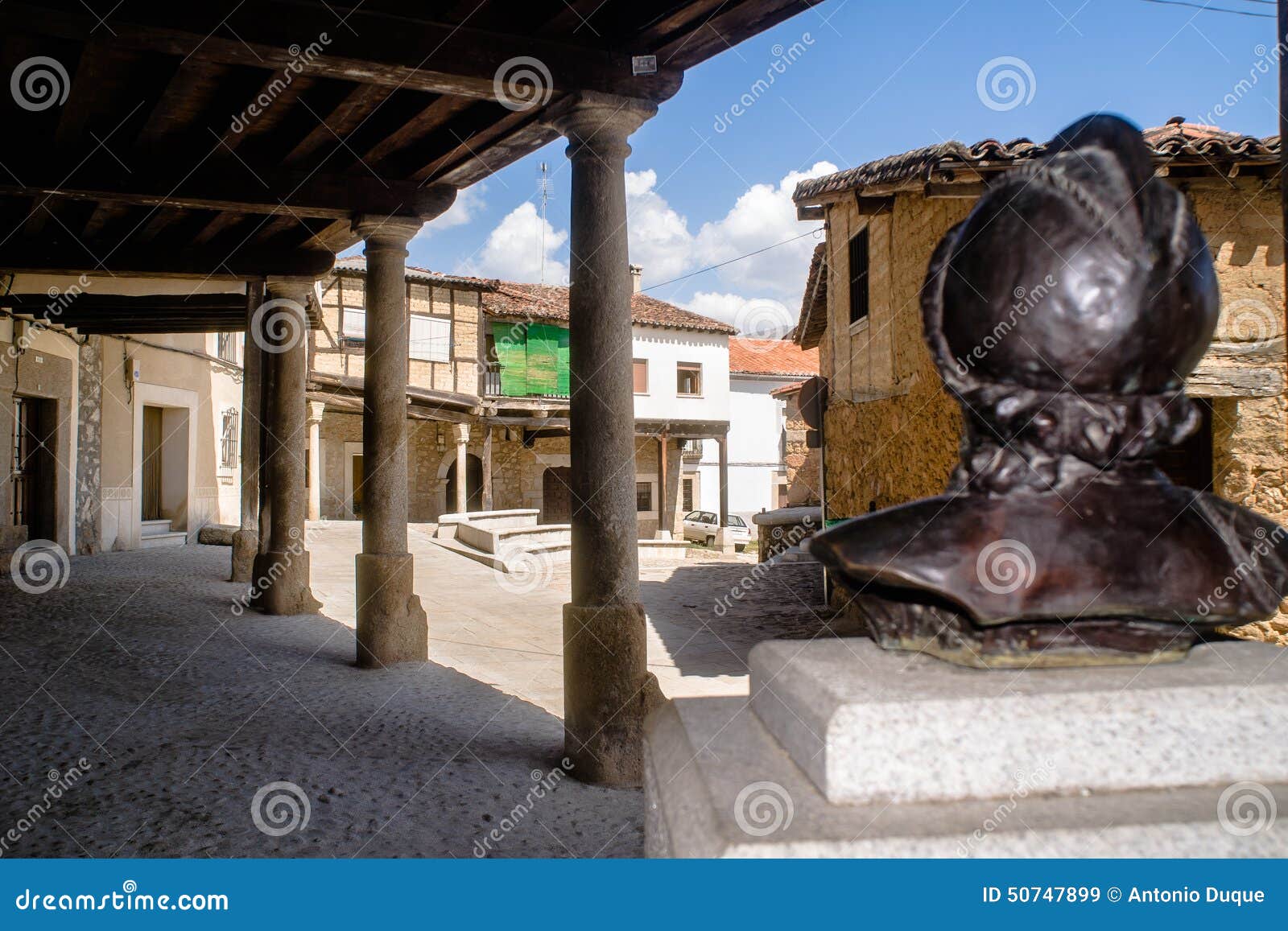Rural square stock image. Image of village, town, buildings - 50747899