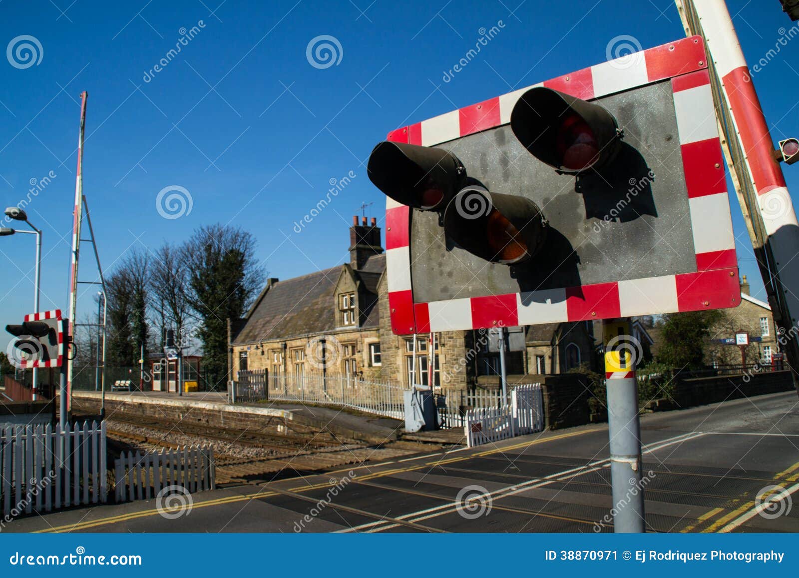 Rural Station. stock image. Image of croosing, rail, line - 38870971