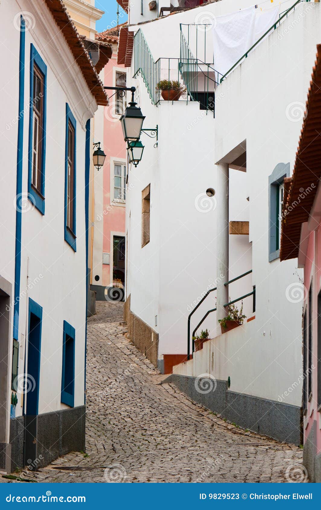 Rural Street Scene stock image. Image of portugal, winding - 9829523