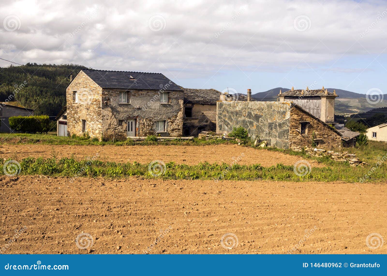 Rural town stock photo. Image of destination, hill, country - 146480962