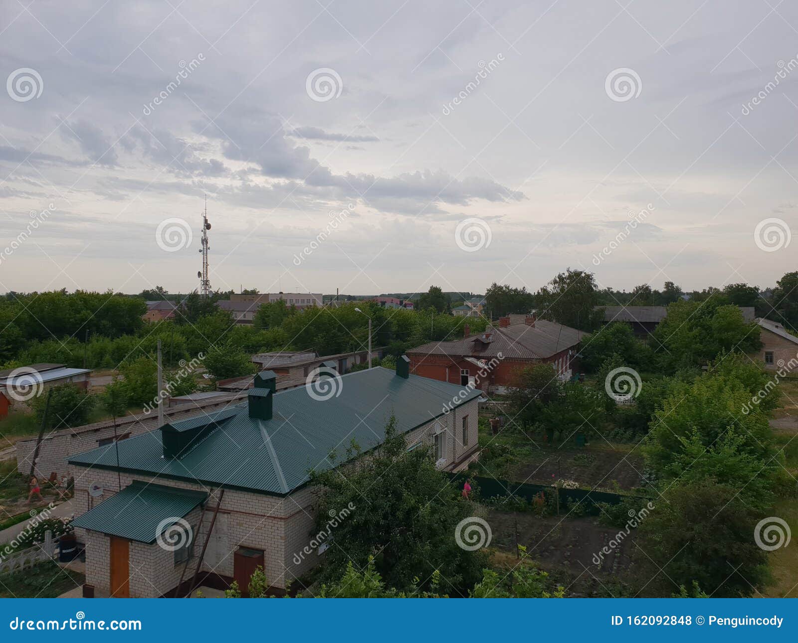 Rural town view in Russia stock photo. Image of town - 162092848