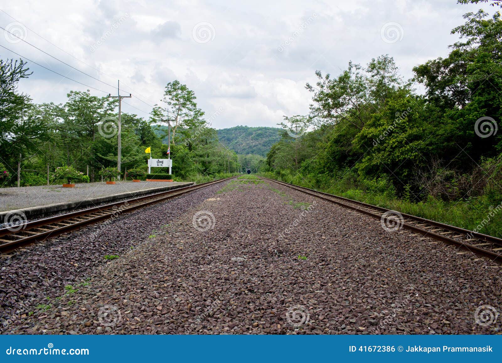 The Rural Train Station in Somwhere of Thailand Stock Photo - Image of ...