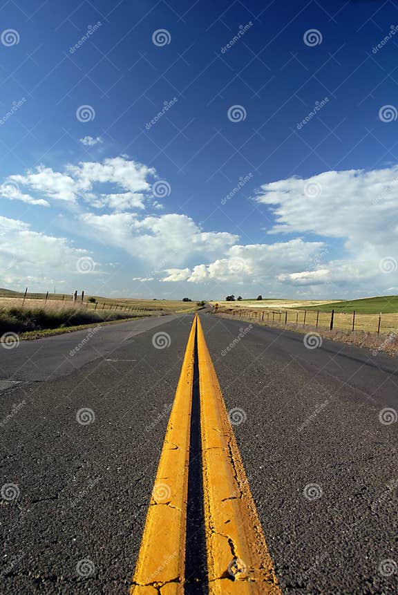 Rural Two Lane Road stock photo. Image of blue, white - 2362084