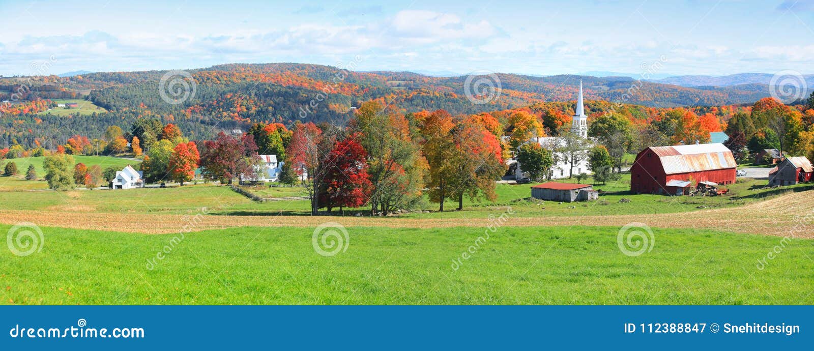 Rural Vermont in Autumn Time. Stock Image - Image of countryside ...
