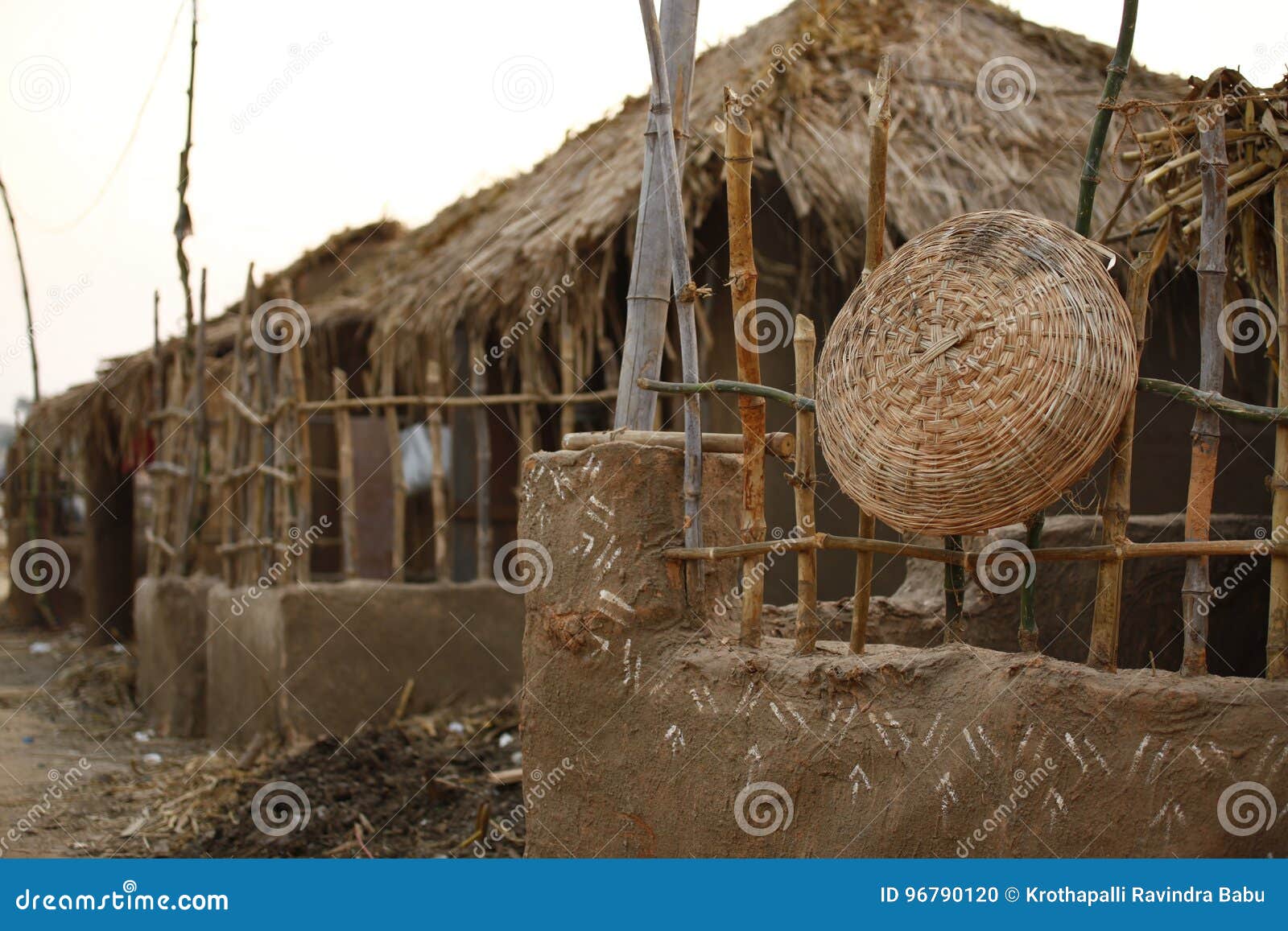 Rural Village Poor House India Stock Photo - Image of decorated, fire ...