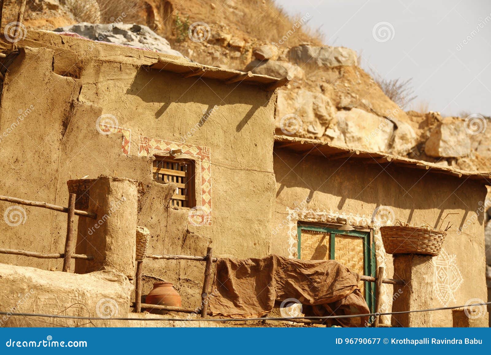 Rural Village Poor House India Stock Image - Image of artistic ...