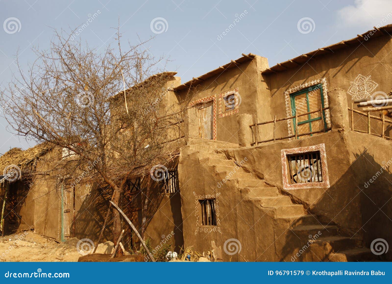Rural Village Poor House India Stock Image - Image of silhouette, light ...