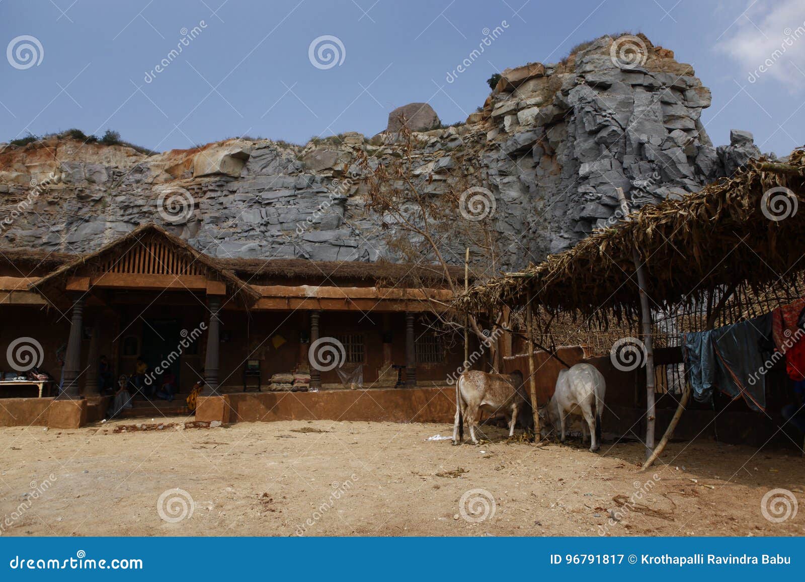 Rural Village Poor House India Stock Image - Image of resort, artistic ...