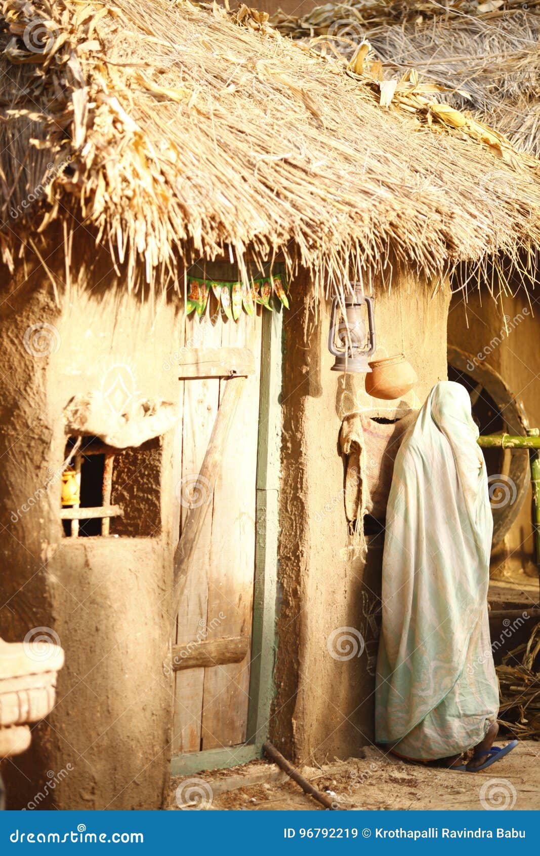 Rural Village Poor House India Stock Image - Image of cart, poor: 96792219