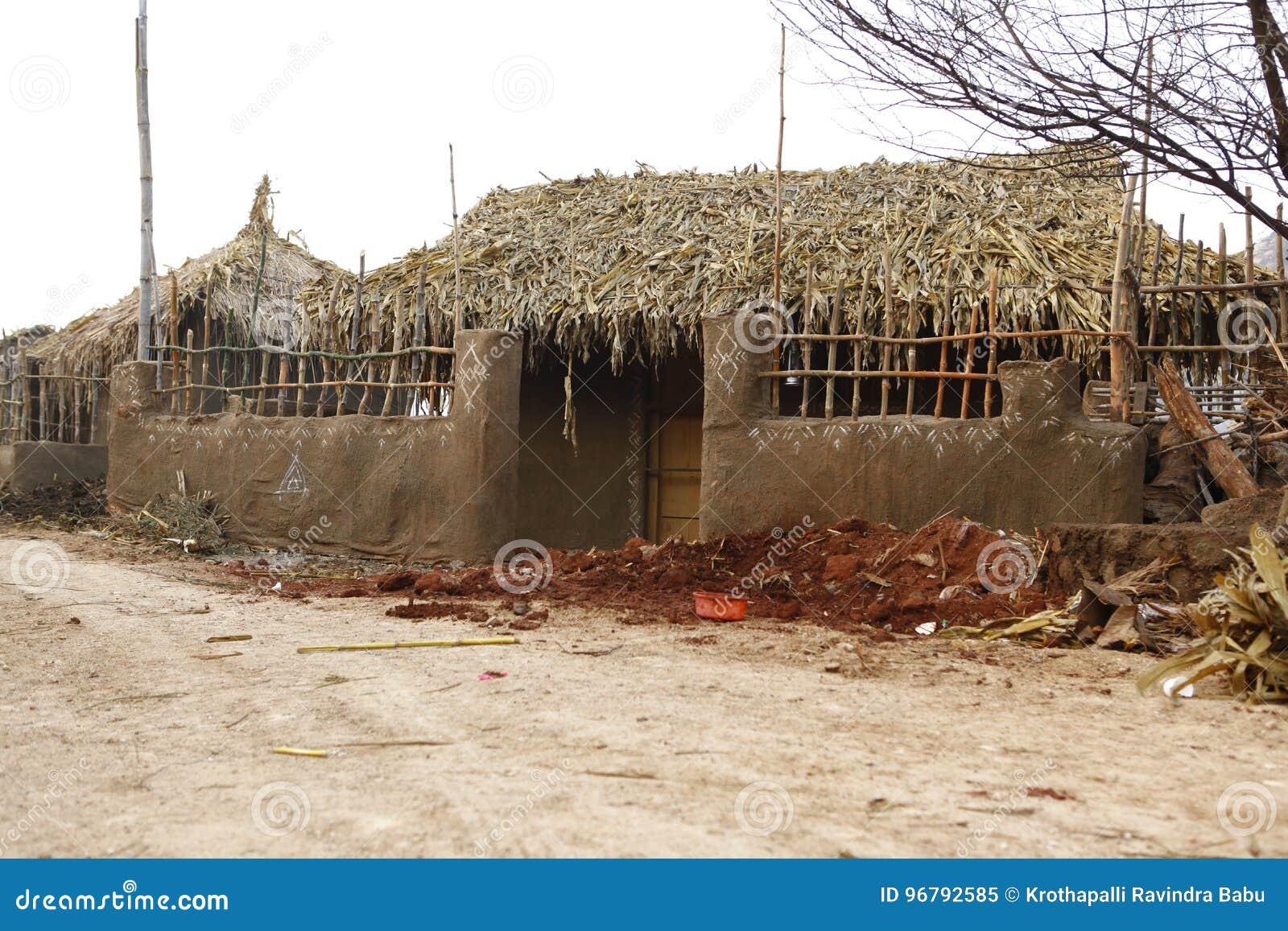 Rural Village Poor House India Stock Image - Image of heritage, hold ...