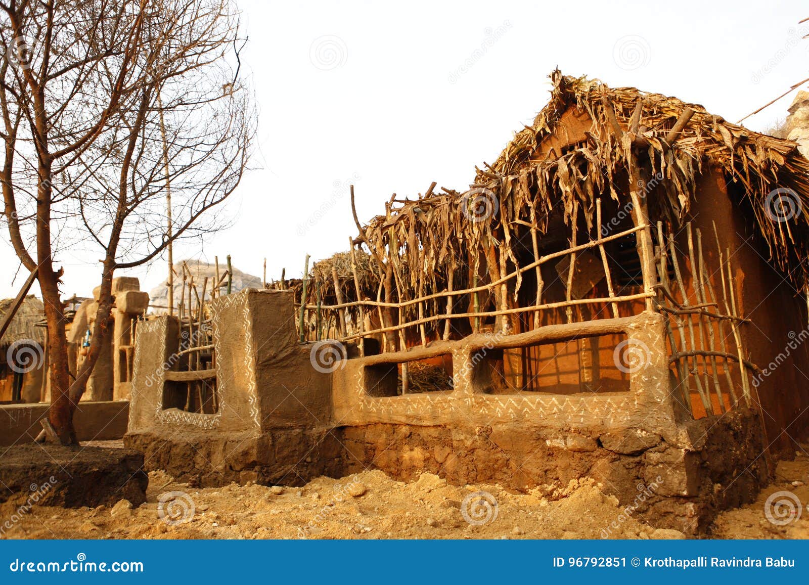 Rural Village Poor House India Stock Image - Image of case, cottage ...