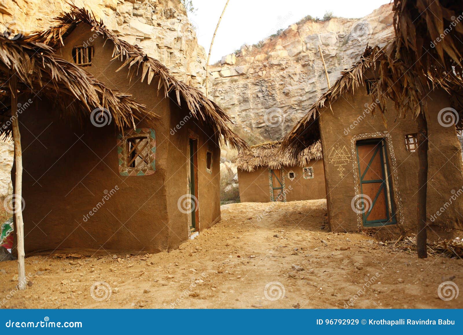 Rural Village Poor House India Stock Image - Image of home, poorness ...