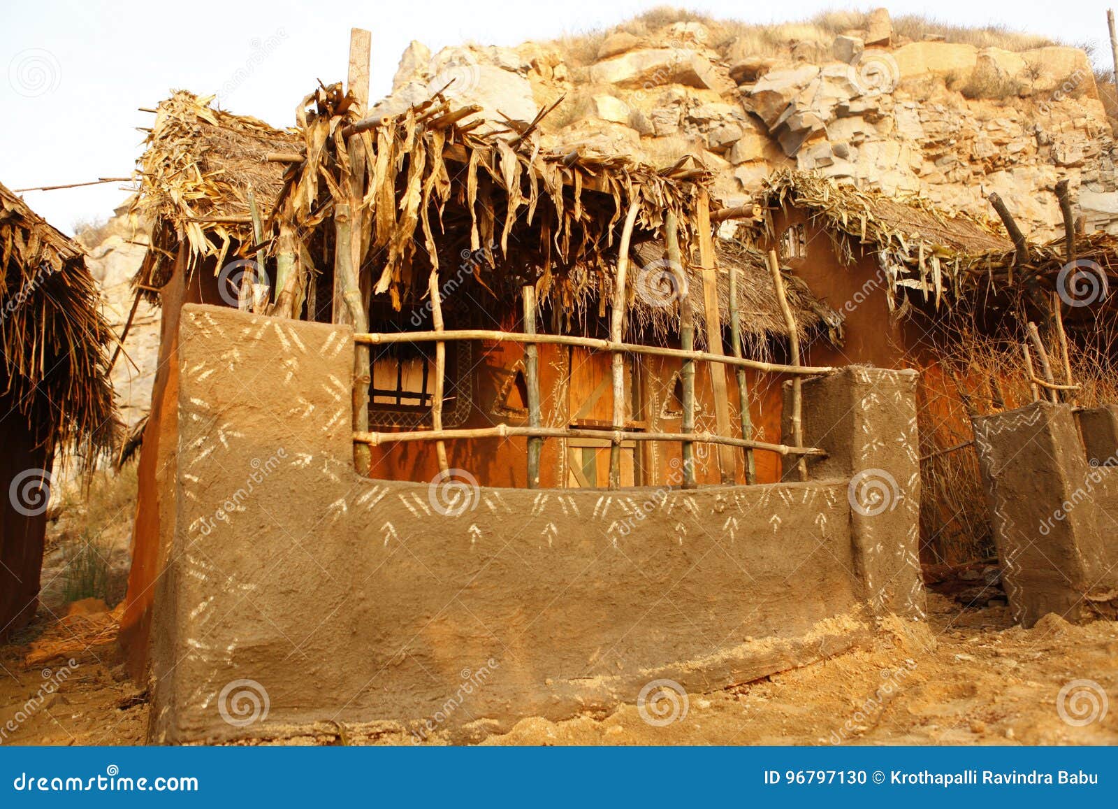 Rural Village Poor House India Stock Photo - Image of abstract, decor ...