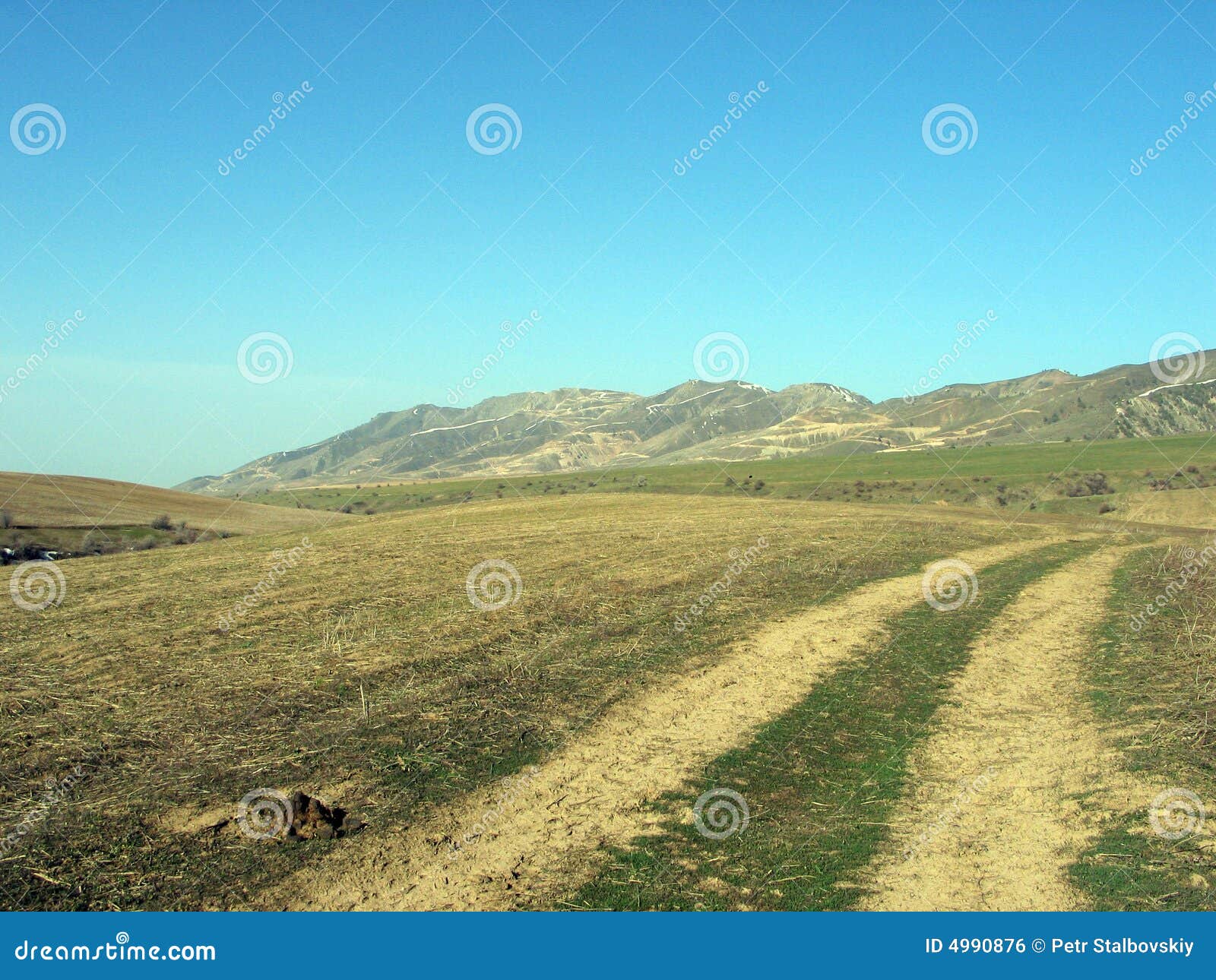 Rural way stock photo. Image of blue, peaks, mountains - 4990876