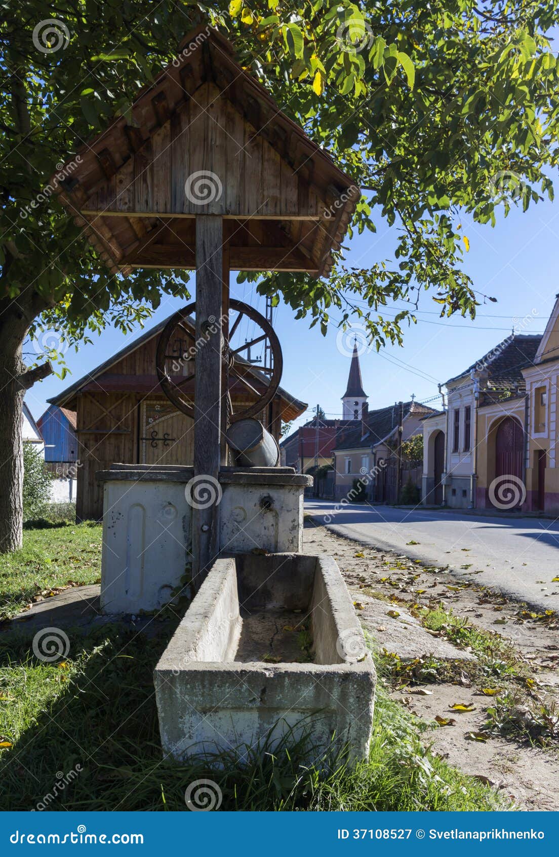 Rural well stock image. Image of beautiful, wood, place - 37108527