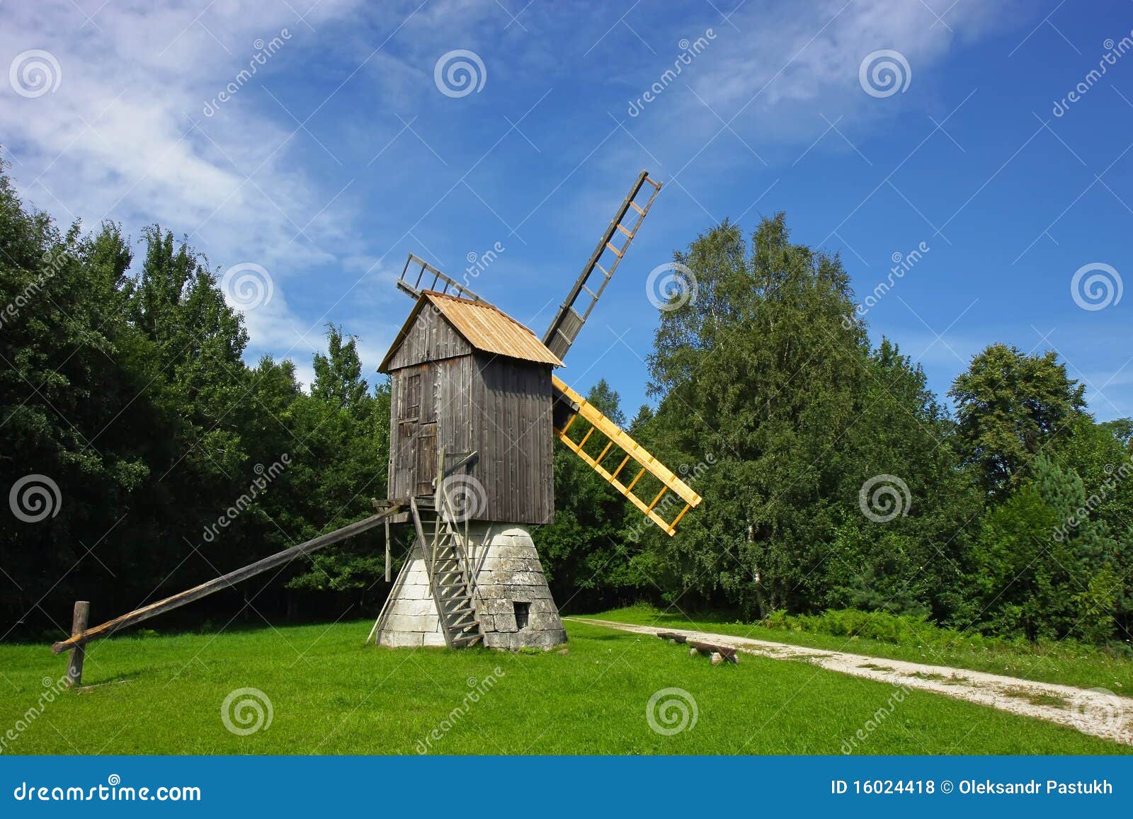 Rural windmill stock photo. Image of landscape, mill - 16024418