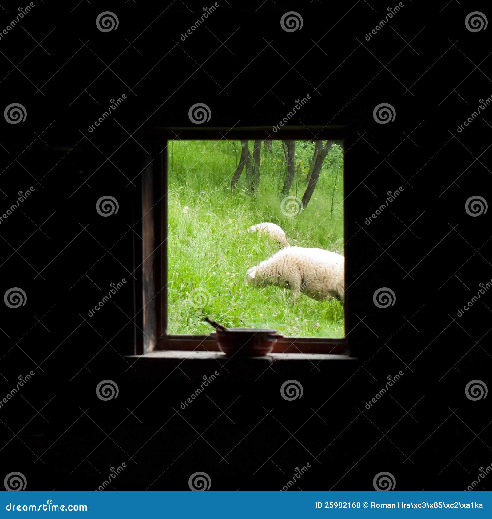 Rural window view stock photo. Image of agriculture, outside - 25982168