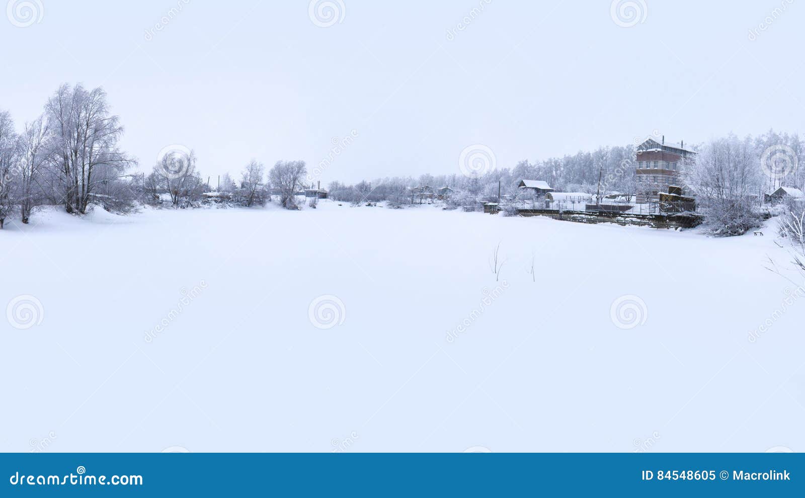 Rural Winter February Landscape Stock Image - Image of forest, clouds ...